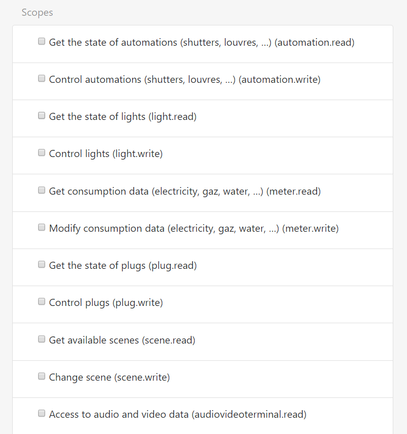 Create an application - Works with Legrand